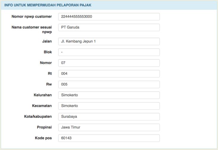 Membuat data customer